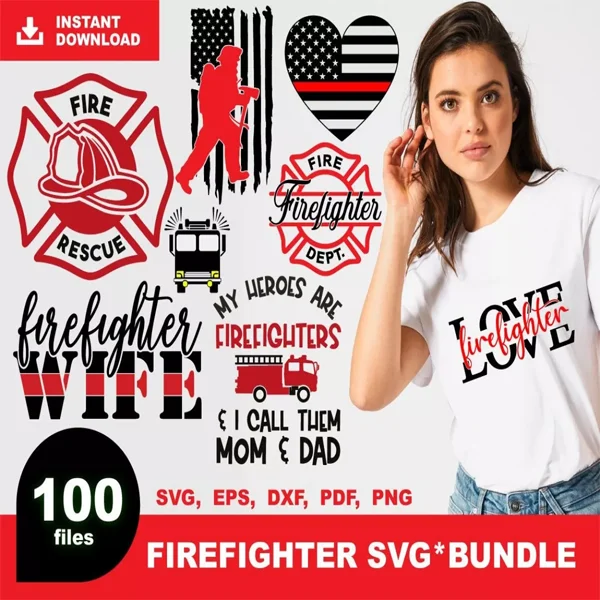 Firefighter SVG Bundle - Perfect for Heroic Crafts & Gifts