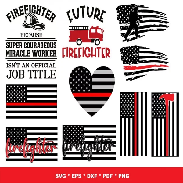 Firefighter SVG Bundle - Perfect for Heroic Crafts & Gifts