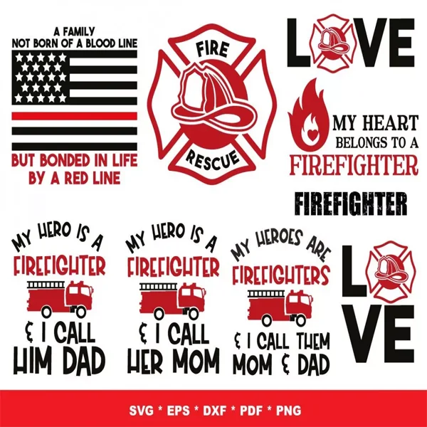 Firefighter SVG Bundle - Perfect for Heroic Crafts & Gifts